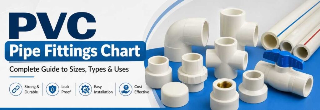 PVC Pipe Fittings Chart Sizes Types Uses Guide 2026